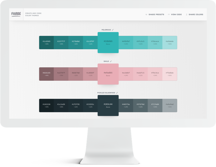 Farbe | Free online color theme and code generator